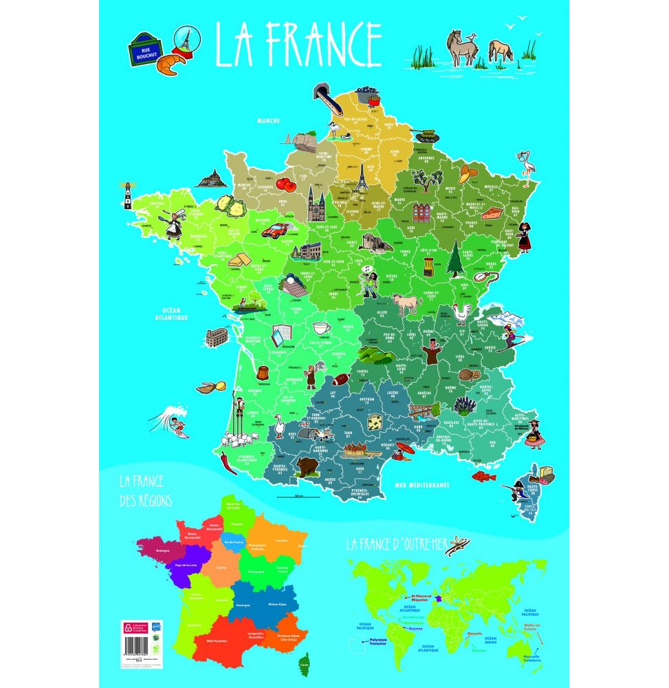 Poster pédagogique - France - 52 x 76 cm Poster pédagogique - France - 52 x 76 cm